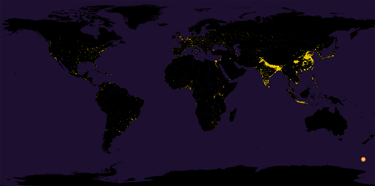 Map: Nearly half the world’s population lives in one per cent of its ...