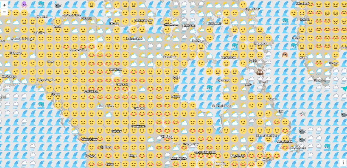 Interactive map tells weather forecast entirely in emojis | Canadian ...